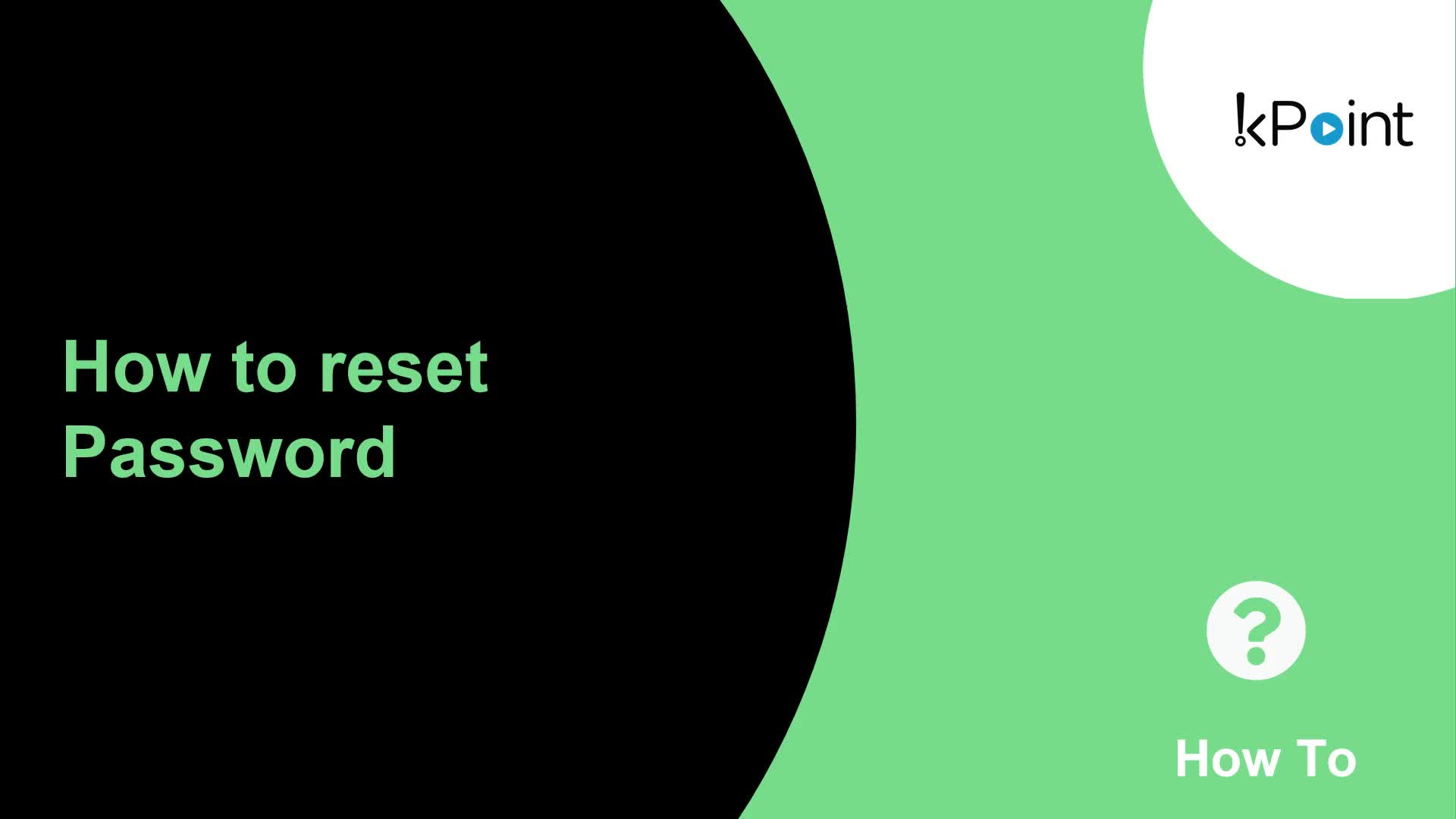 How to reset password