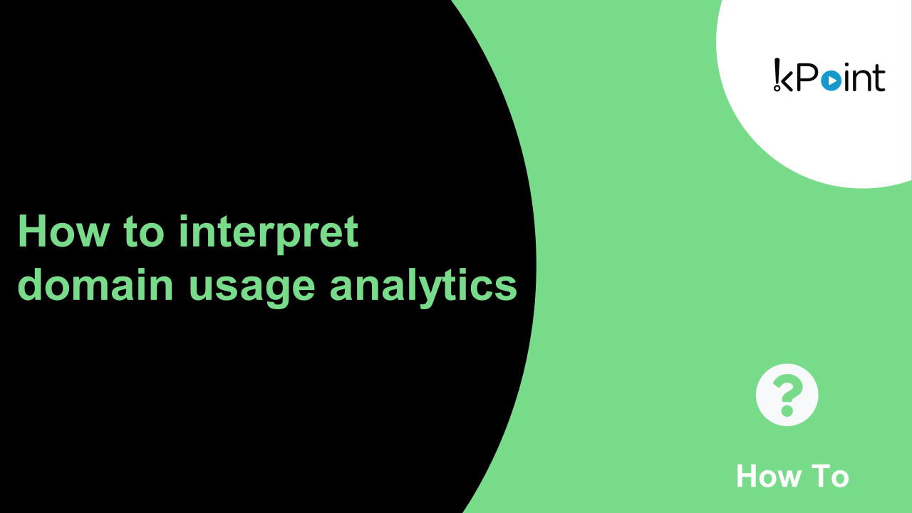 How to interpret domain usage analytics How to interpret domain usage analytics